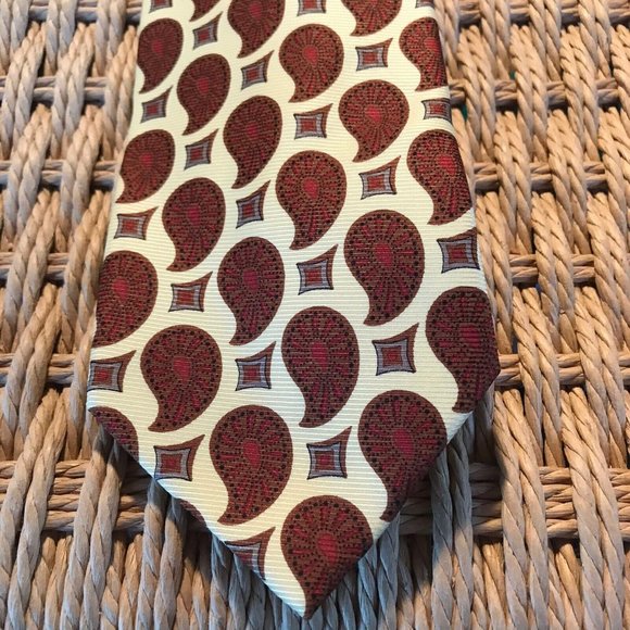 Coach | Accessories | Coach Mens Silk Tie Silk Yellow Paisley | Poshmark